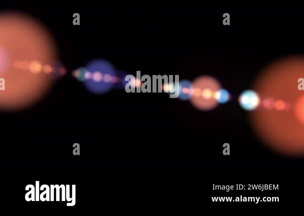 Flying Through Multicolored Blinking and Flashing Light Bulb Flares on ...