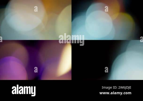 Light Leaks blurred 4K footage, Moving blinking circle lens glow flare ...