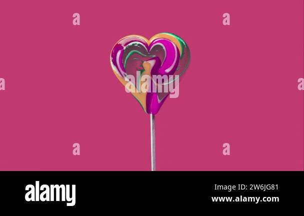 Stop motion animation lollipops on a modern background. Sweet candy ...