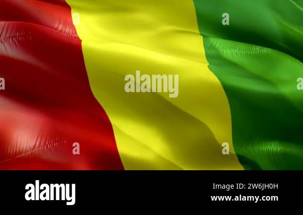 Equatorial Guinea waving flag. National 3d Equatorial Guinea flag ...