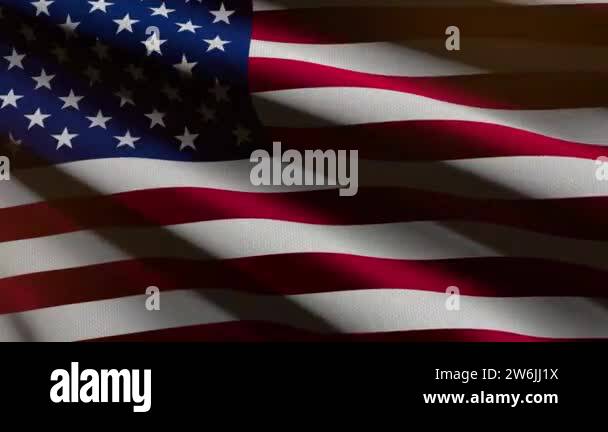 USA flag - loop animation Stock Video Footage - Alamy