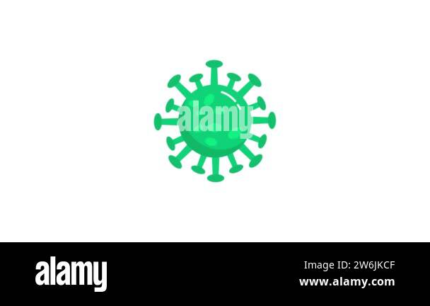 virus icon animation on the white background. 4K video. Useful for ...
