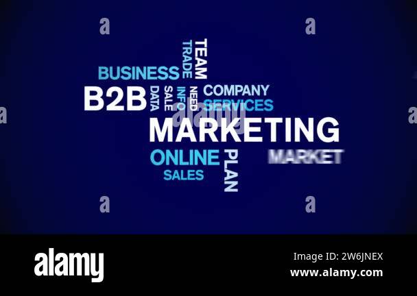 B2B Marketing Animated Tag Word Cloud,Text Design Animation seamless ...