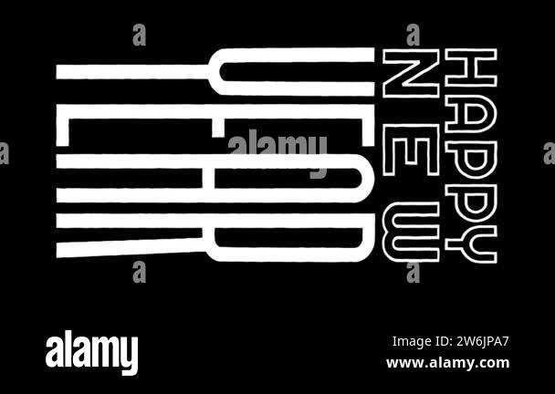 Seamlessly looping kinetic typography animation of "HAPPY NEW YEAR ...