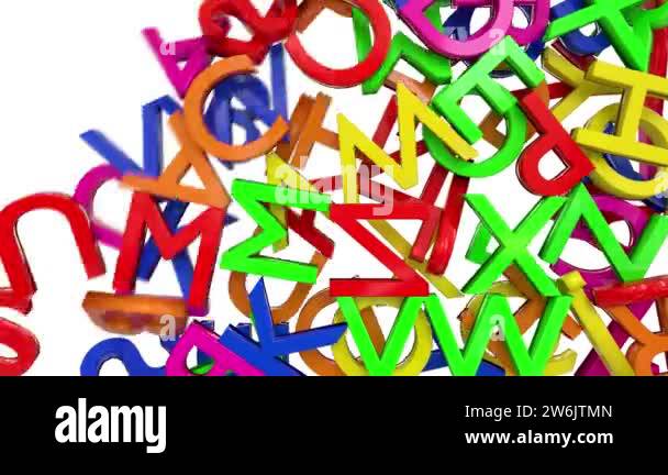 Letters alphabet characters fill screen transition capital type font ...