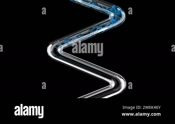 Glass chemical pipe blue liquid Medical science laboratory equipment ...