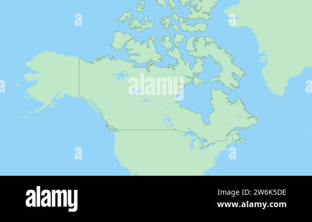 Map of Canada with pin of country capital. Canada Map with neighboring ...