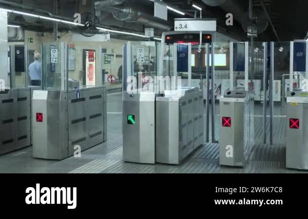 Metro corridor ticket gate Stock Videos & Footage - HD and 4K Video ...