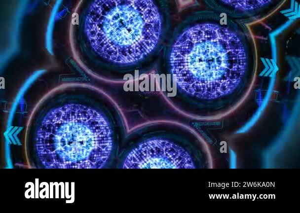 reflection core milllion spot light and hexagon wire quantum futuristic ...