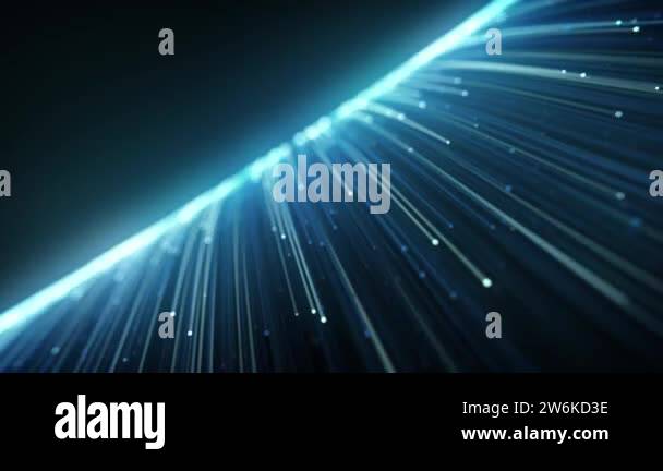 Abstract Light Fiber Strings Flowing Background Loop 4k Animation Of