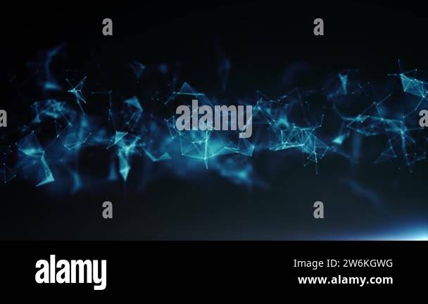 Abstract Plexus Digital Fx Technology Background Loop/ 4k animation of an abstract technology ...