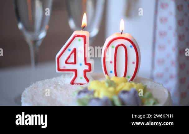 Birthday cake forty anniversary Stock Videos & Footage - HD and 4K ...