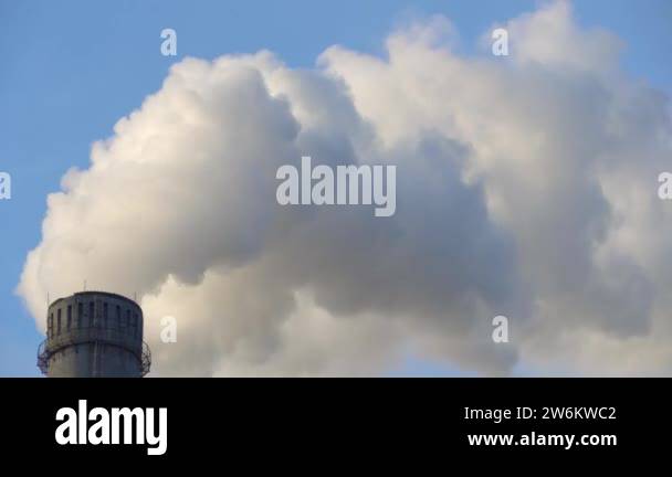 Smoking factory chimneys with co2 emissions.Environmental problem of ...
