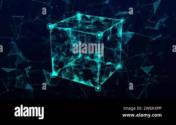 Technology Blockchain Concept Visualization Of The Dynamic Flow Of The Cryptocurrency Industry