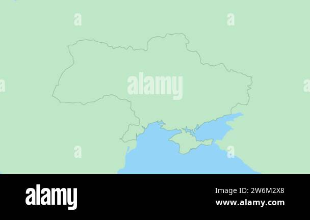 Map of Ukraine with pin of country capital. Ukraine Map with ...