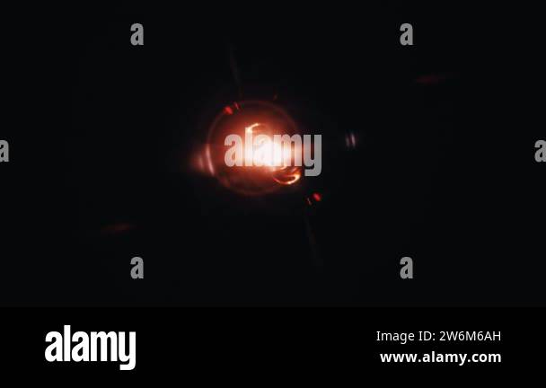 Abstract looping center star optical lens flares light rotation ...