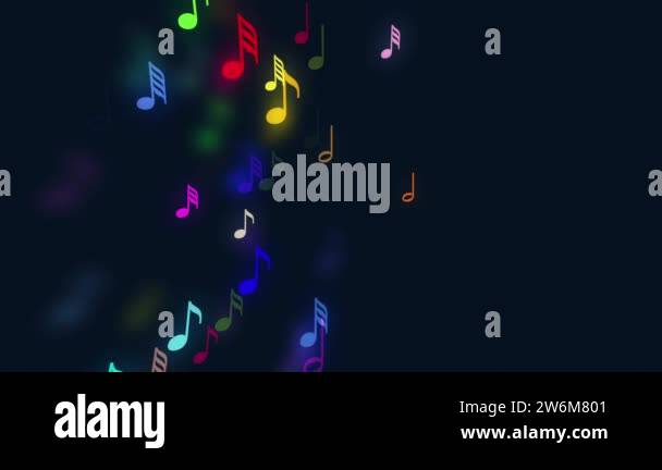 Slow motion of the musical notes with depth of field 4K Stock Video ...