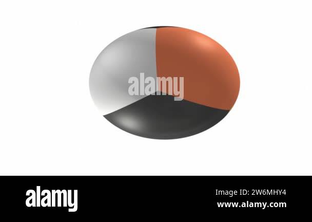 Ball, sphere with a texture of several colors, green orange yellow gray ...