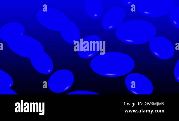 looped footage. Abstract blue background with dynamic blue circles, 3d ...