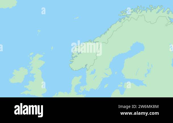 Map of Norway with pin of country capital. Norway Map with neighboring ...
