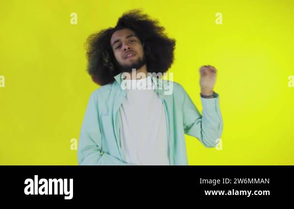 Blah, Blah, Blah. A bored African-American, gesturing with a Blah-Blah ...