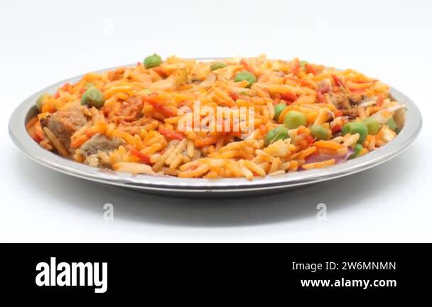 Traditional indian vegetarian biryani veg biryani recipe Stock Videos ...