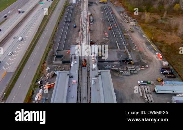 Montreal, Canada - NOVEMBER 17, 2021: Construction site of the Fairview ...