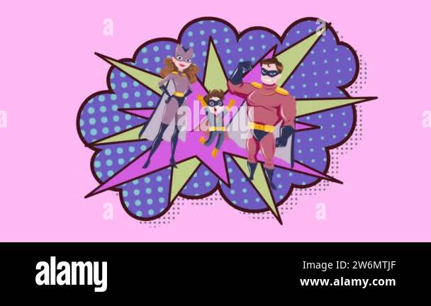 Superhero family cartoon Stock Videos & Footage - HD and 4K Video Clips ...