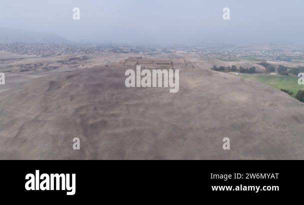 Lima, Lima - Peru - April 29th 2021: Aerial video over Pachacamac ...