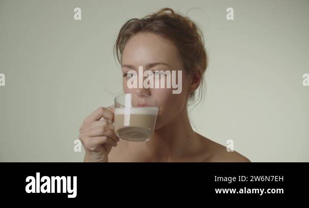 Young woman taking refreshment Stock Videos & Footage - HD and 4K Video Clips - Alamy