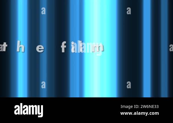 Video text, 3D illustration, "The End of the Film". Volumetric white ...