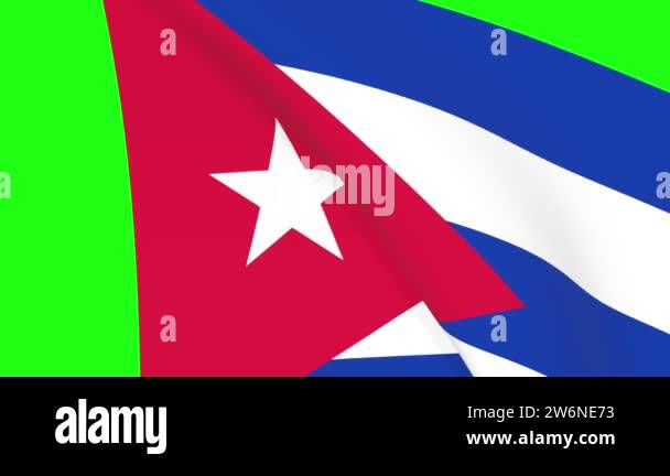Cuba waving flag transition 4k and 1080 HD seamless loop animation. 3d ...