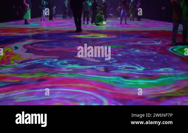 Europe, Italy, Milan December 2021 - Aura immersive light experience in ...