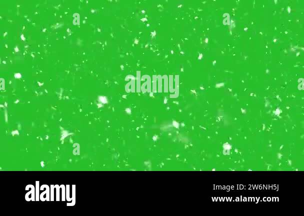 Heavy Snow on Chroma Key background. Snow falling down slowly 4K ...