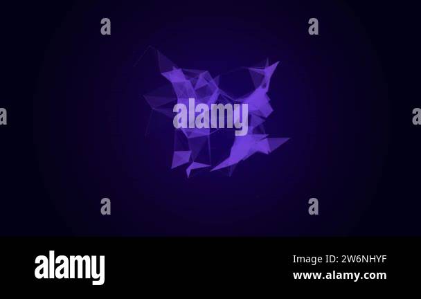 Abstract Moving Triangles. Polygons Animation. Digital, Communication ...