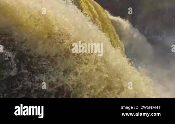 dirty water streams of water mixed with silt Mini Waterfall Springs ...