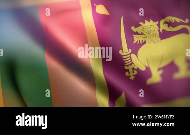 International flag of Sri lanka . Sri lanka flag seamless closeup ...