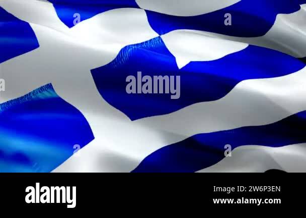 Greece waving flag. National 3d Greek flag waving. Sign of Greece ...