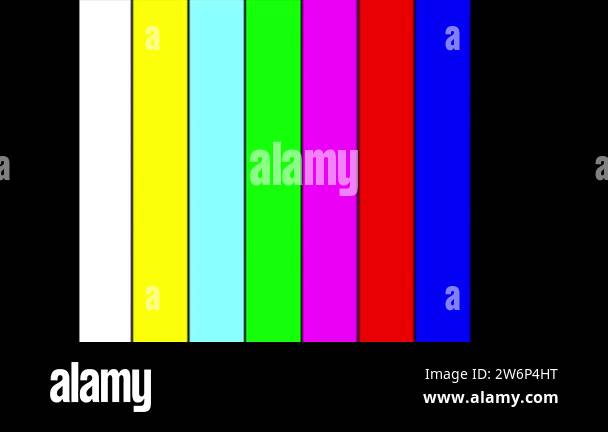 Test pattern from a tv transmission with colorful bars. SMPTE color ...