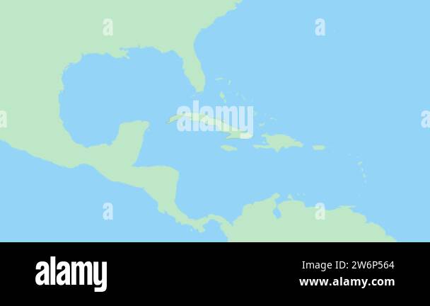 Map of Cuba with pin of country capital. Cuba Map with neighboring ...