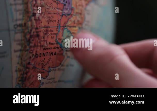 Maps of Argentina, Chile and Uruguay in an Old Earth Globe Map. Close ...