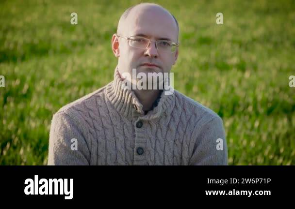 Front view bald caucasian male Stock Videos & Footage - HD and 4K Video ...