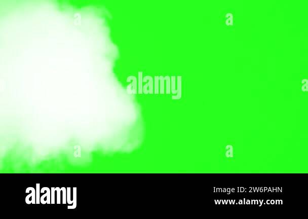 Jet of White Smoke Overlaps the Screen. White dense smoke slowly moves ...