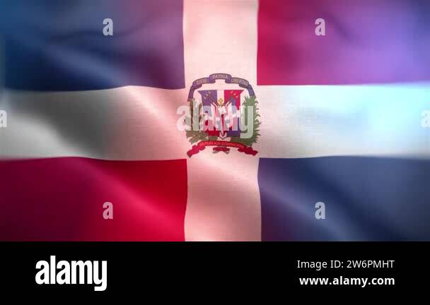 International flag of Dominican Republic. Dominican Republic flag ...