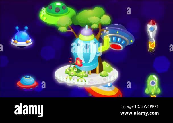 cartoon world with graphic made structures and design specially for ...