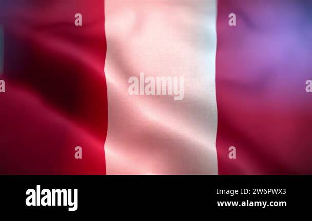 International flag of Peru . Peru flag seamless closeup waving ...