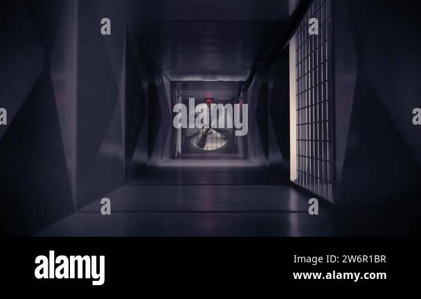 Inside air vent air duct air shaft ventilation system action film ...