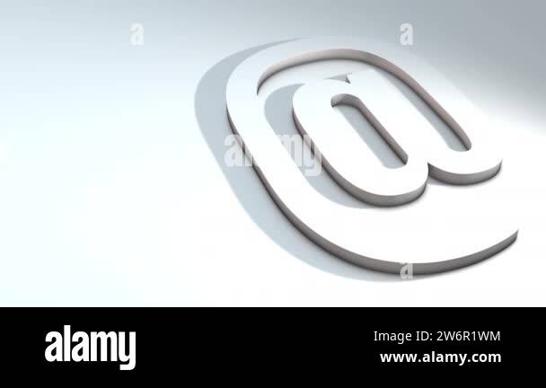3d animation of a letter of the alphabet - @ - 3d animation model on a ...