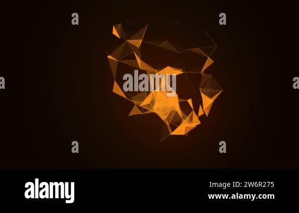 Abstract Moving Triangles. Polygons Animation. Digital, Communication ...