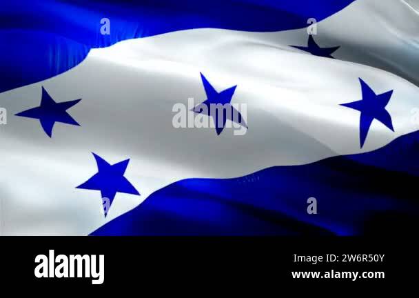 Honduras flag Motion Loop video waving in wind. Realistic Honduran Flag ...